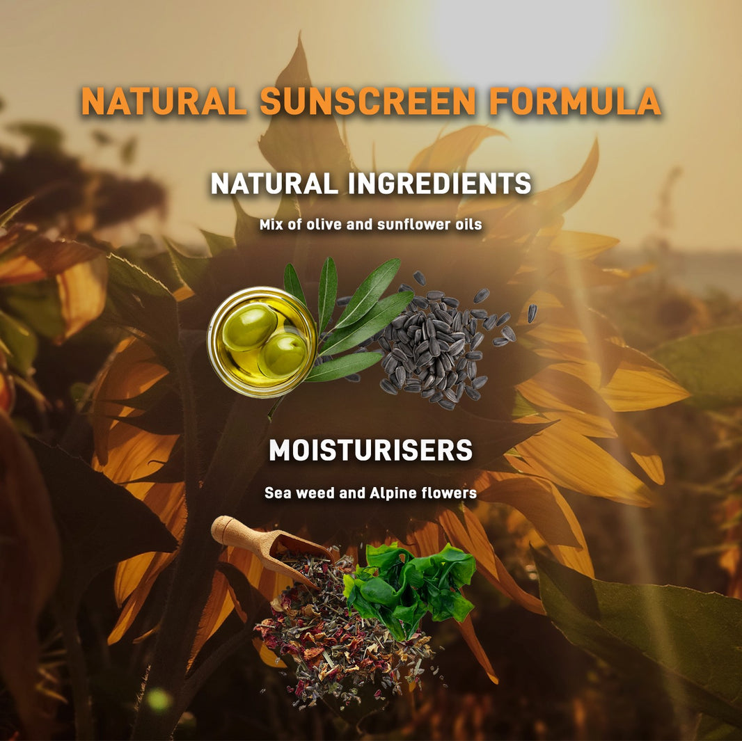 Natural Sunscreen by Himaya SPF 30 & 50+ Non Whitening Zinc formula